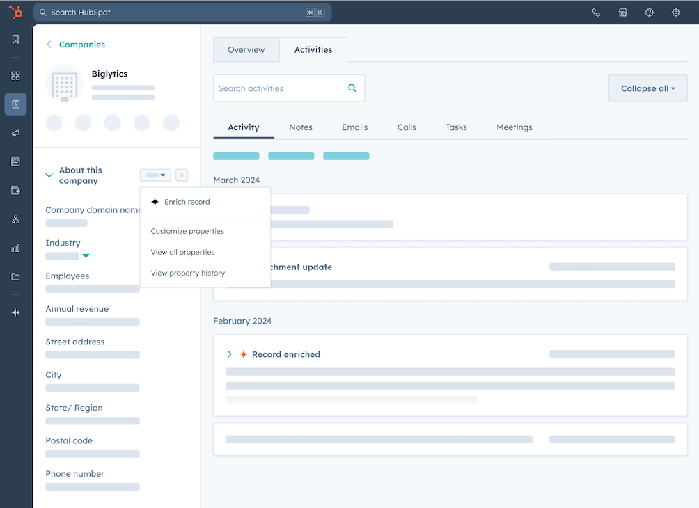 Data Enrichment Hubspot